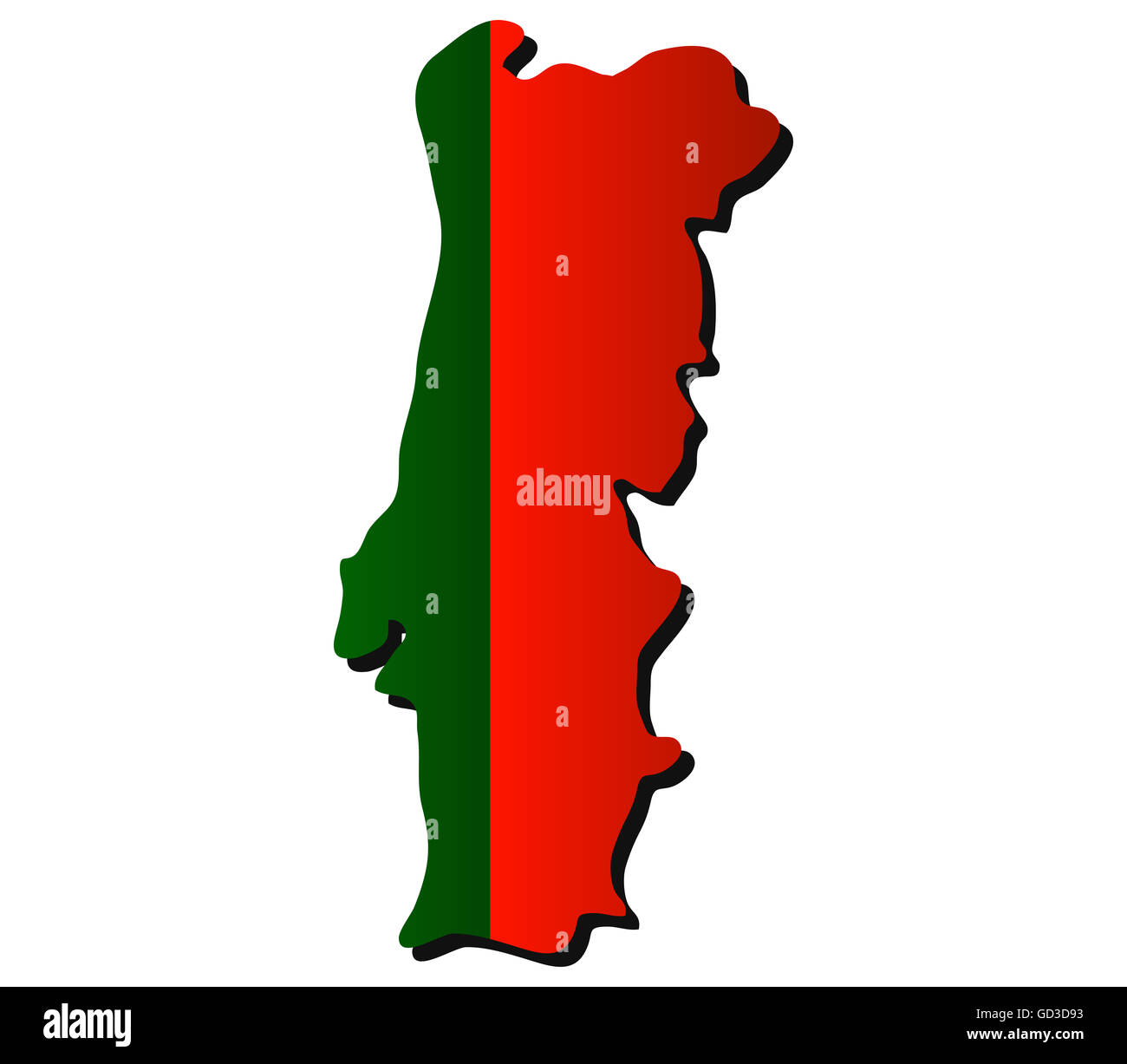 Portugal country outline green hi-res stock photography and images - Alamy