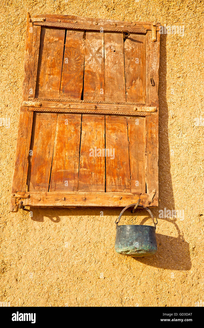 window in morocco africa and old construction wal brick historical ...