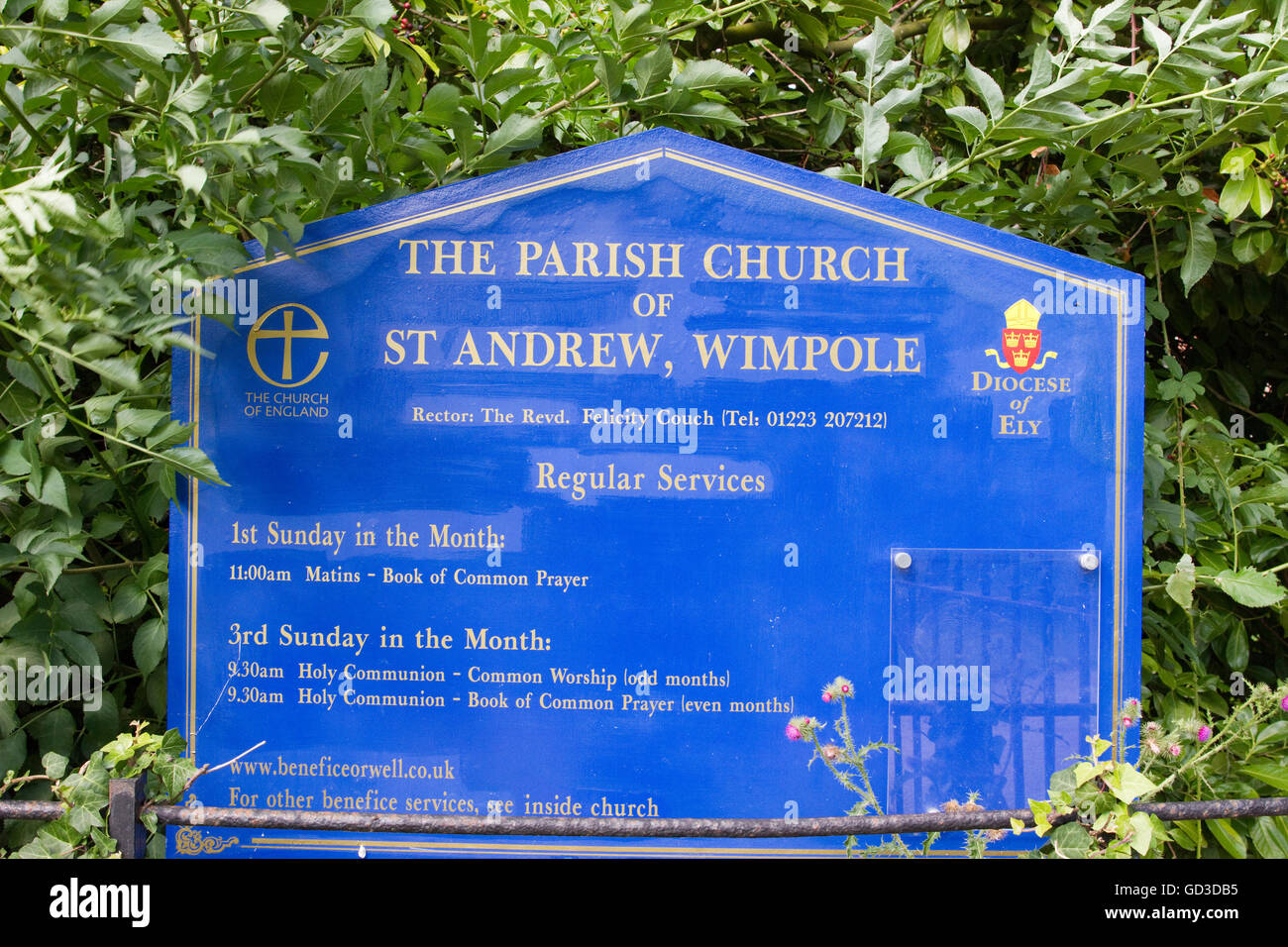 Sign for st andrew wimpole hi-res stock photography and images - Alamy
