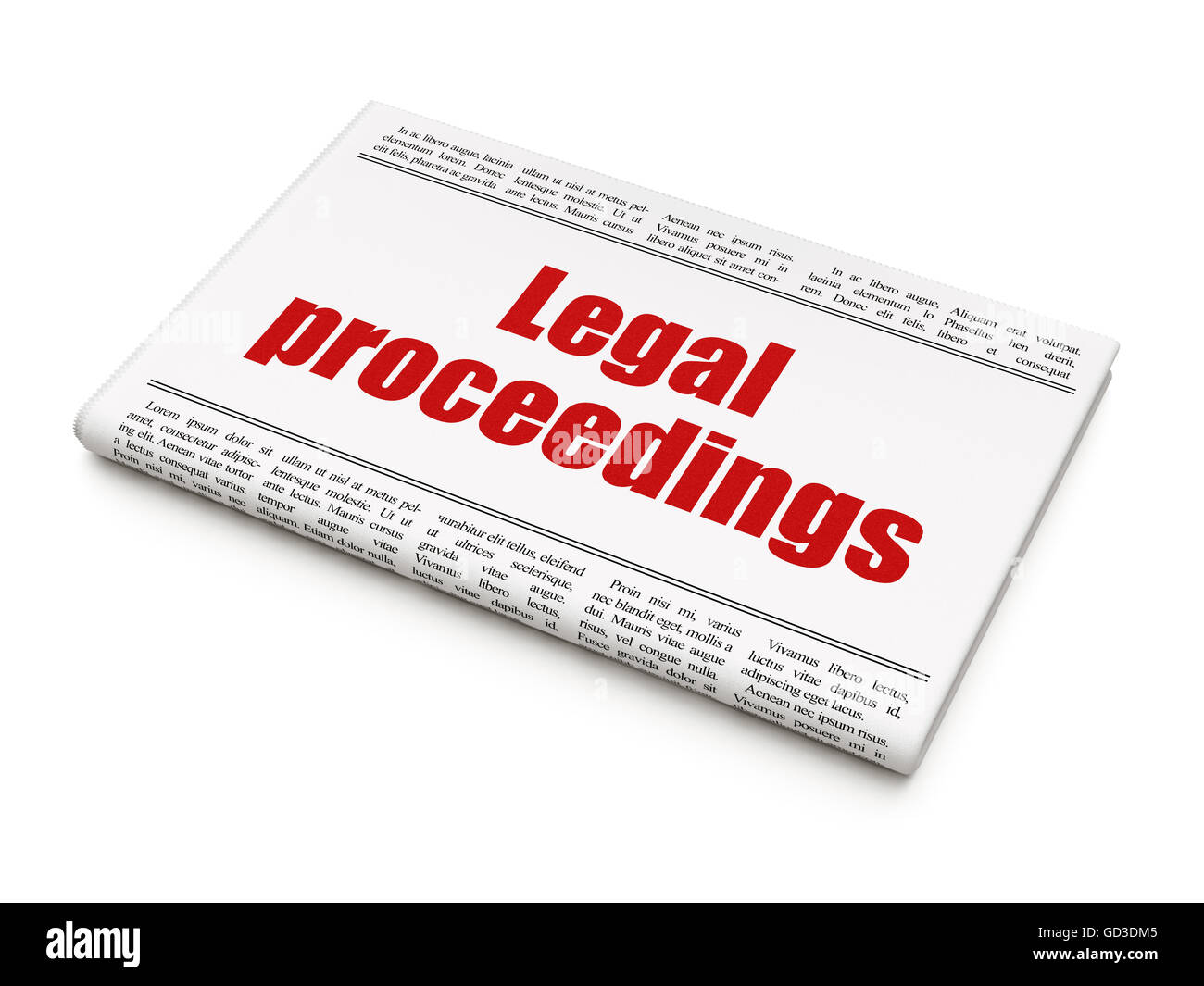 Law concept: newspaper headline Legal Proceedings Stock Photo - Alamy