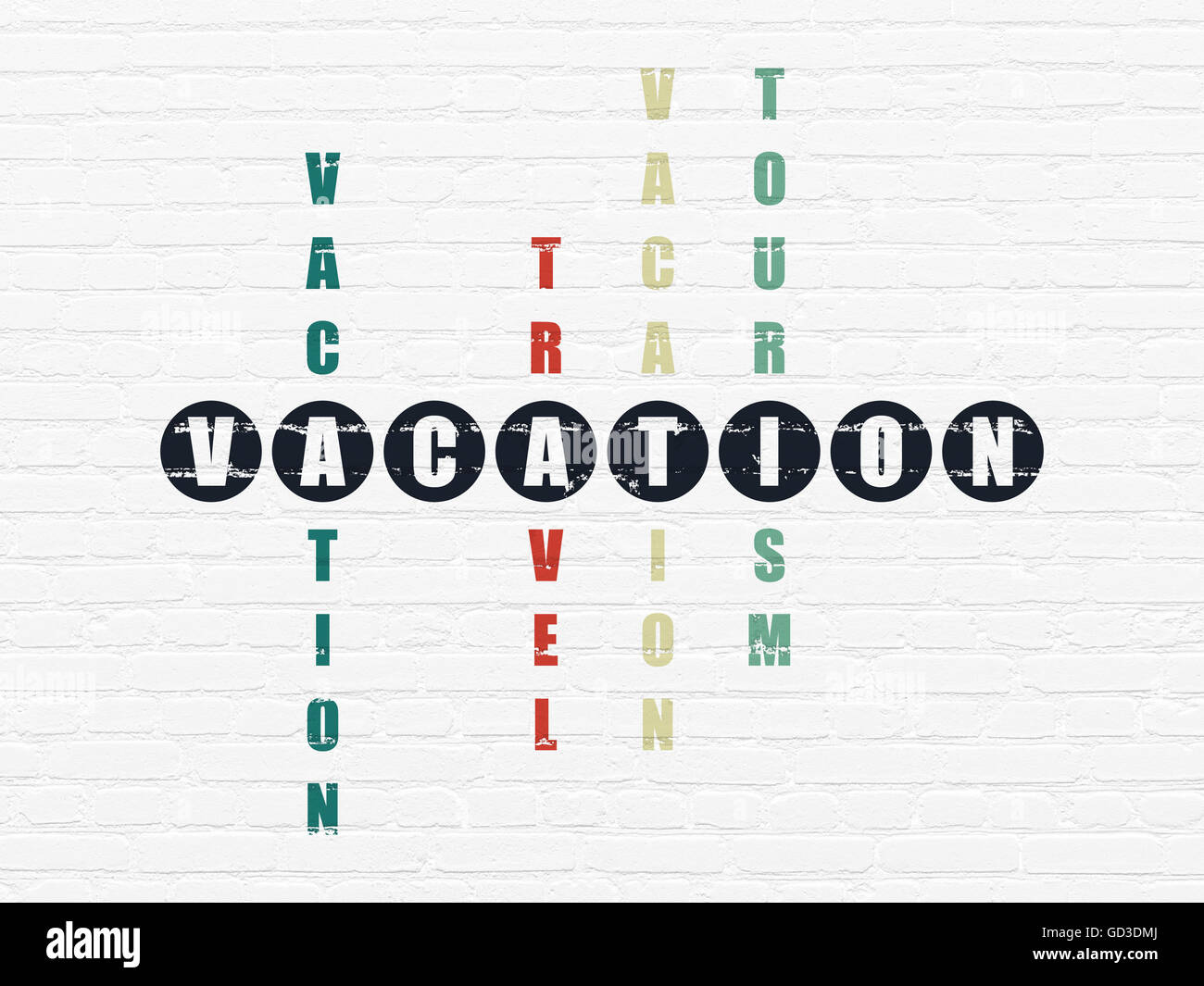 Vacation concept: Vacation in Crossword Puzzle Stock Photo - Alamy