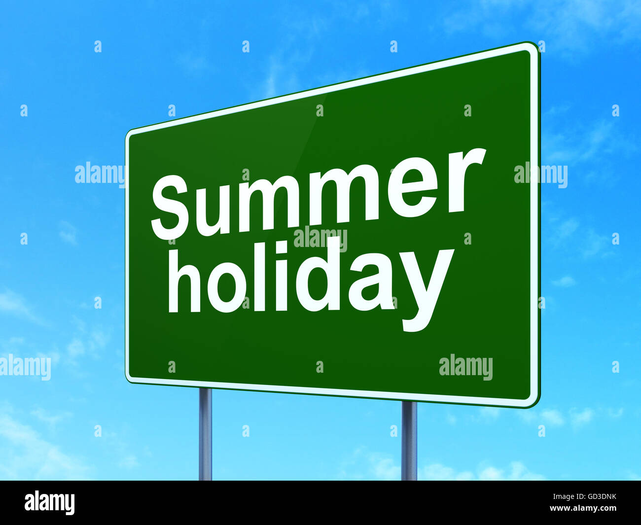 Tourism concept: Summer Holiday on road sign background Stock Photo - Alamy