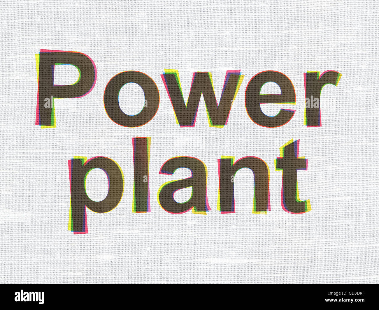 Industry concept: Power Plant on fabric texture background Stock Photo ...