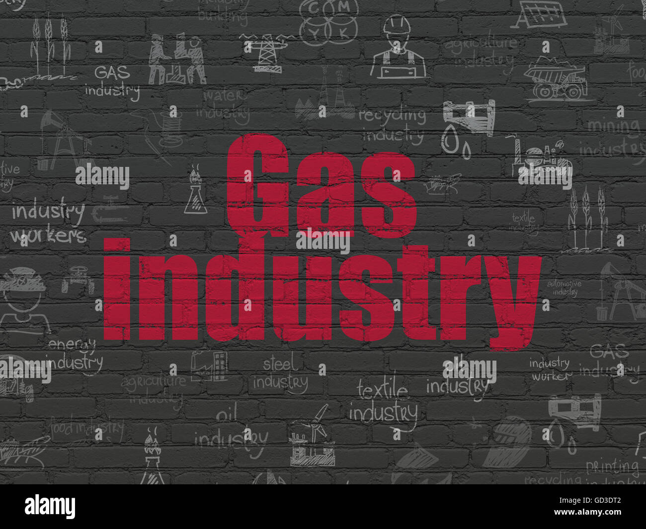 Industry concept: Gas Industry on wall background Stock Photo - Alamy