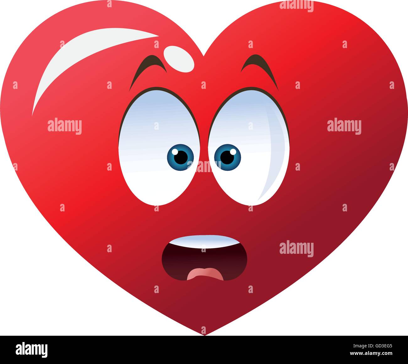 surprised heart cartoon icon Stock Vector Image & Art - Alamy