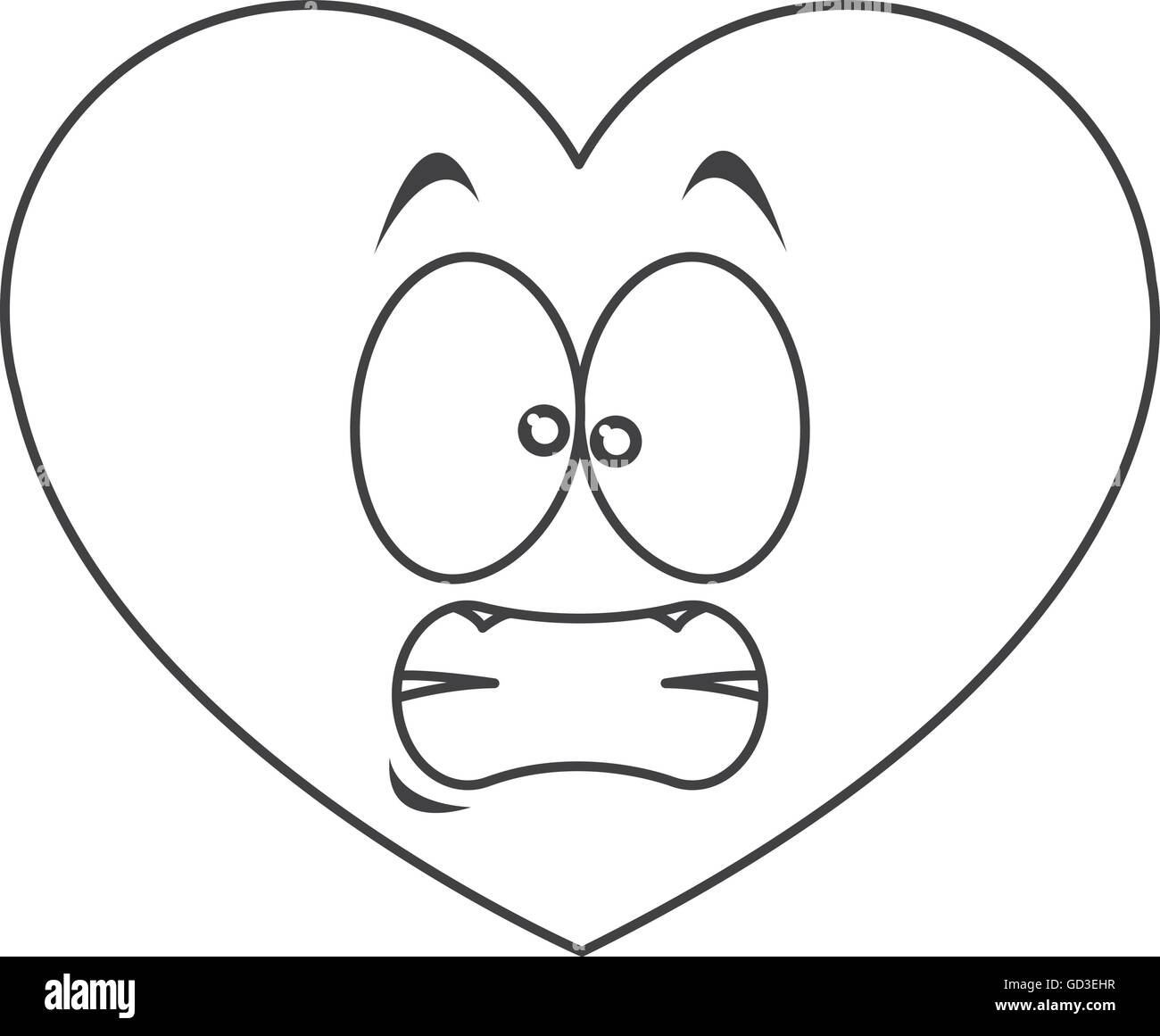 stressed heart cartoon icon Stock Vector Image & Art - Alamy