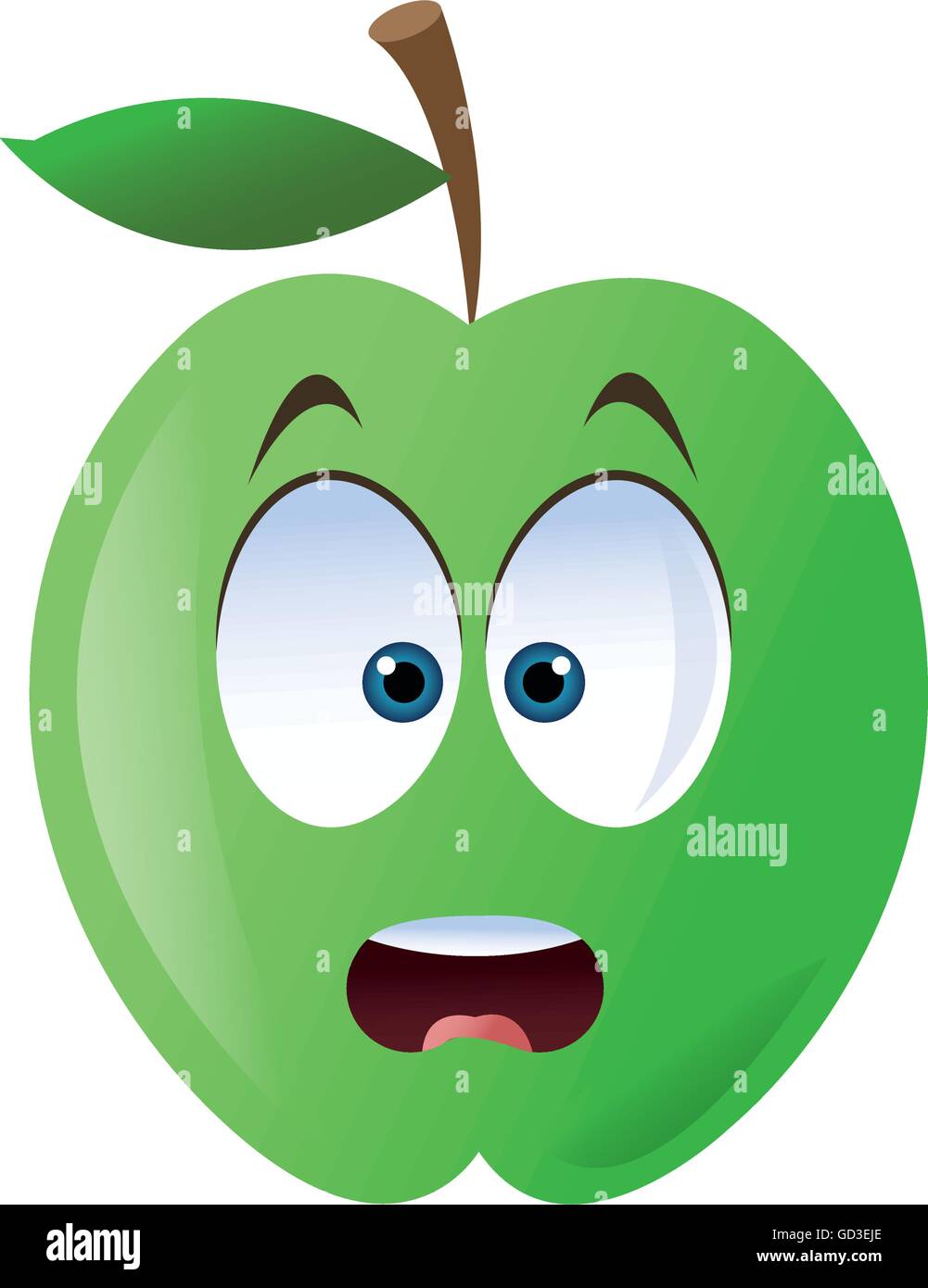 surprised apple cartoon icon Stock Vector Image & Art - Alamy