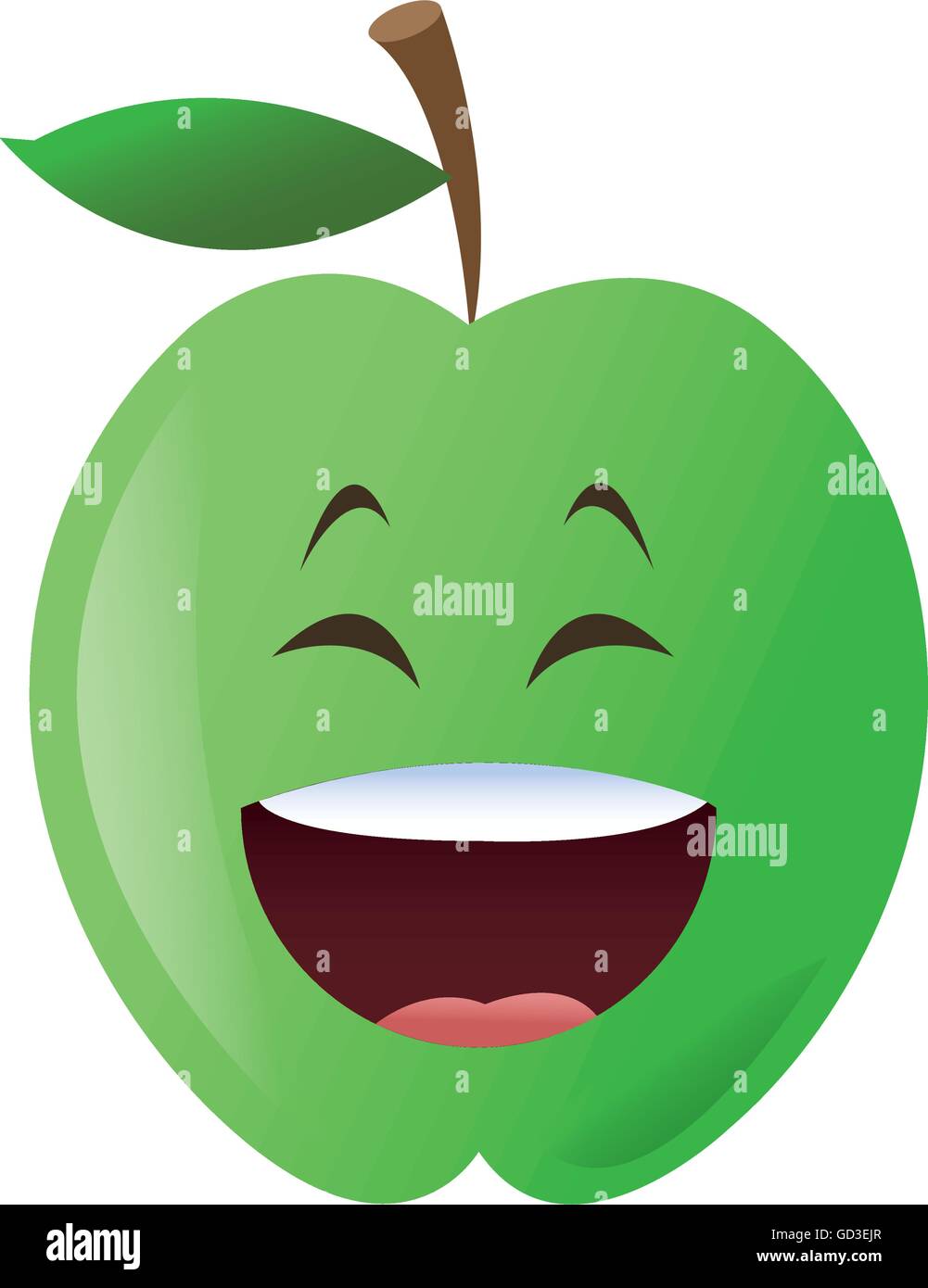 Laughing apple Stock Vector Images - Alamy