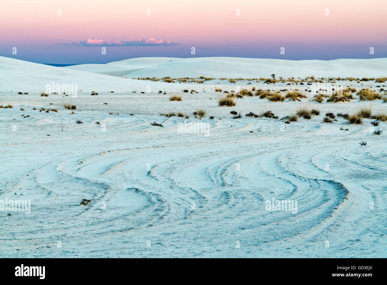 Lines in desert sand Stock Photo - Alamy