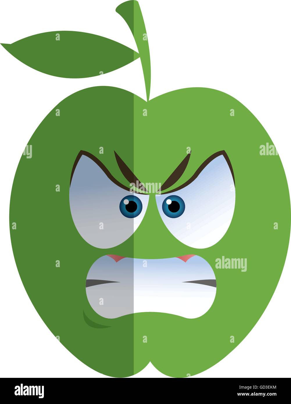 Angry apple design character hi-res stock photography and images - Alamy