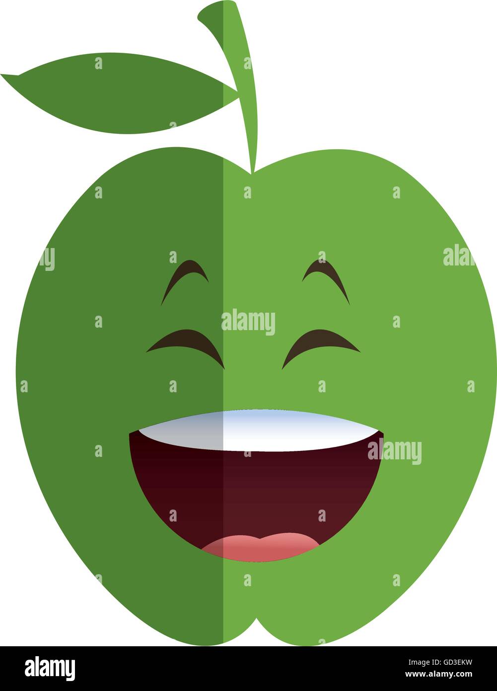 laughing apple cartoon icon Stock Vector Image & Art - Alamy
