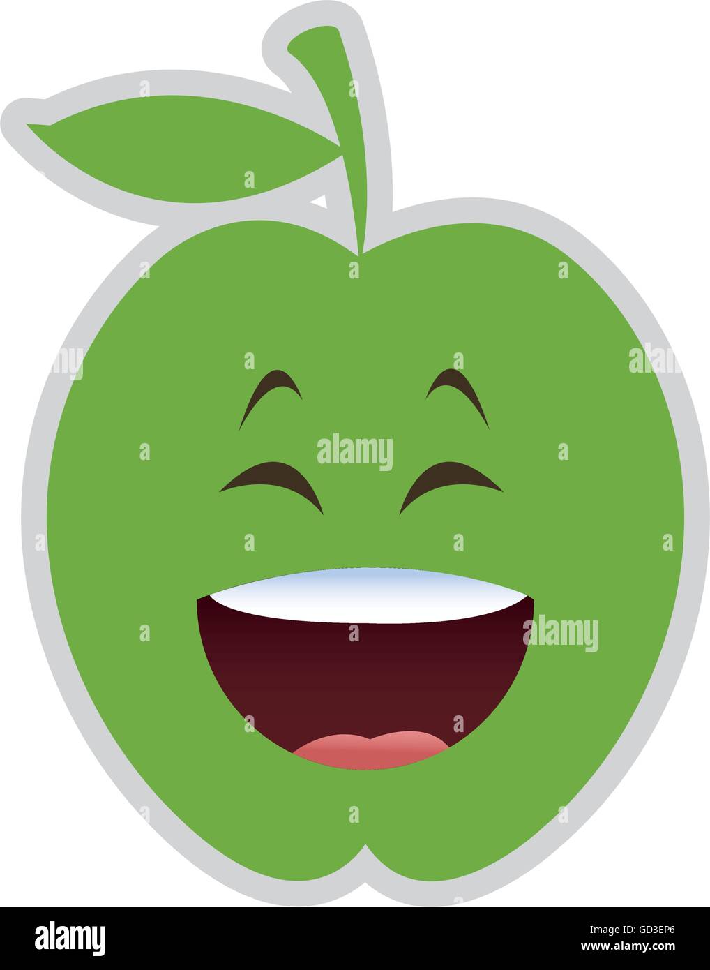 laughing apple cartoon icon Stock Vector Image & Art - Alamy