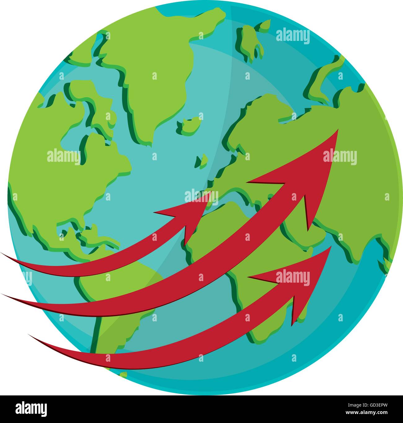 earth globe with arrows icon Stock Vector Image & Art - Alamy