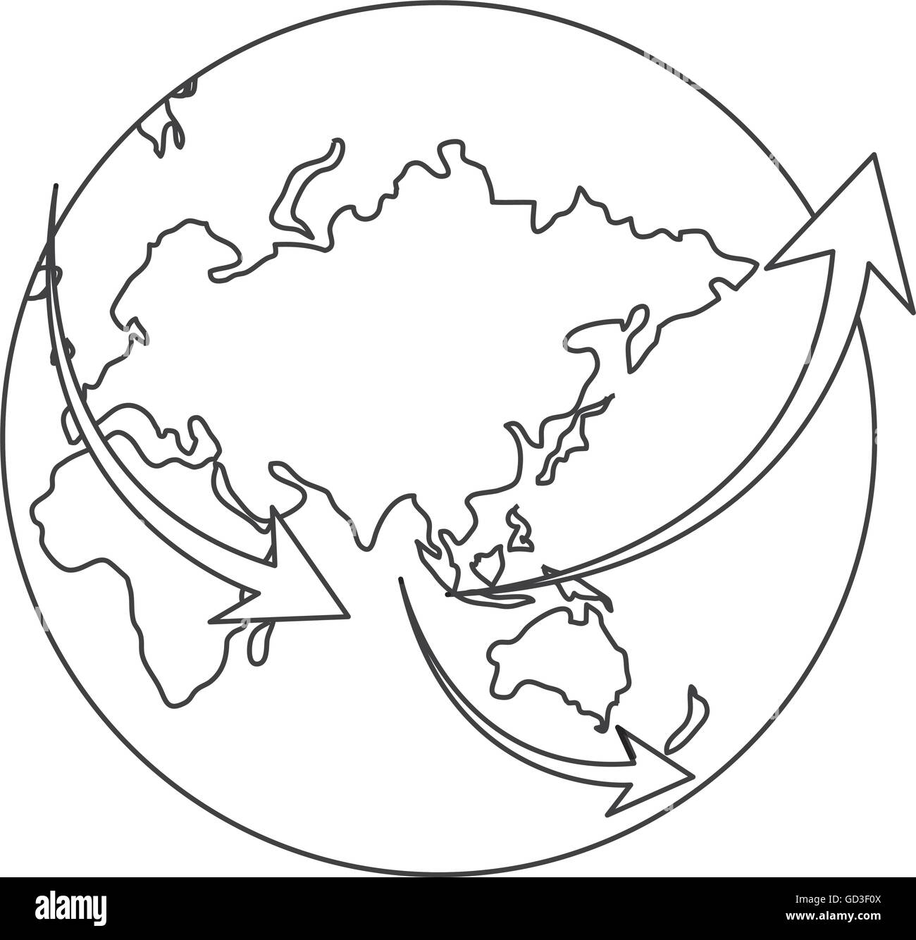 Blue green arrows on Black and White Stock Photos & Images - Alamy