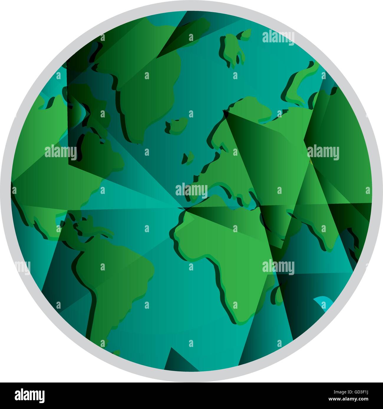 geometric texture earth globe icon Stock Vector Image & Art - Alamy