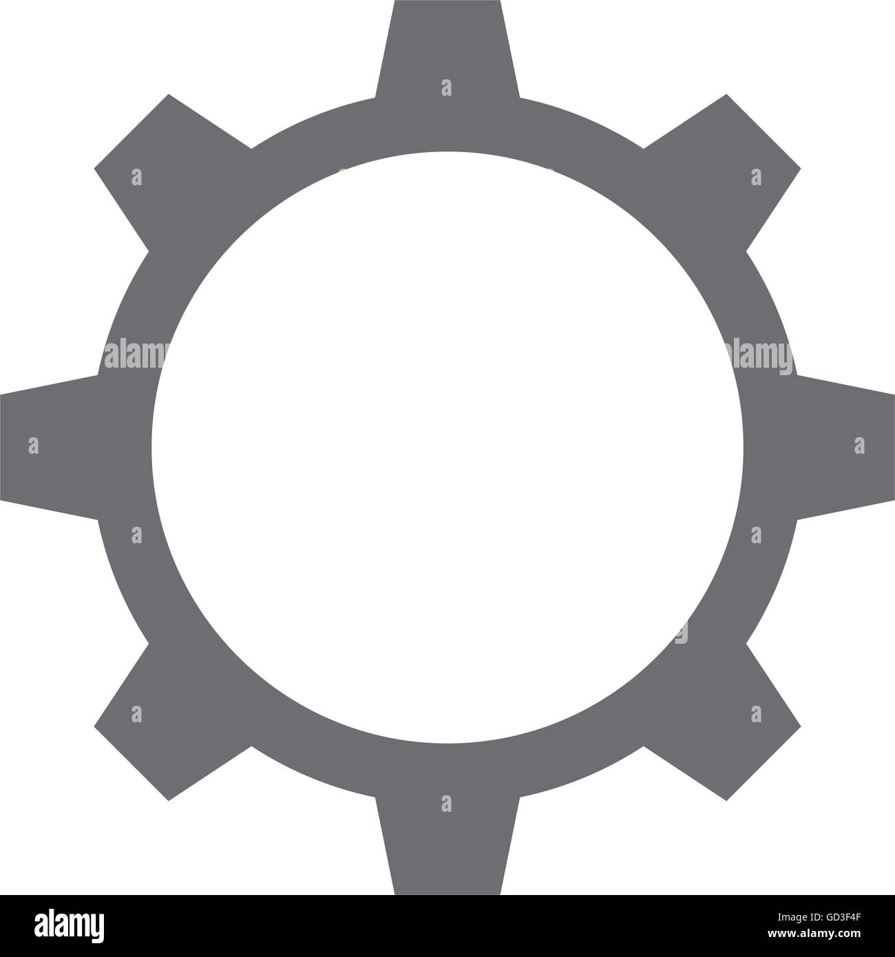 single gear icon Stock Vector Image & Art - Alamy