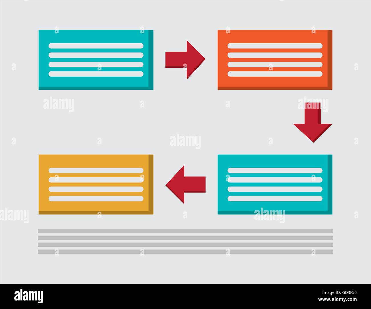 rectangles and arrows diagram icon Stock Vector Image & Art - Alamy