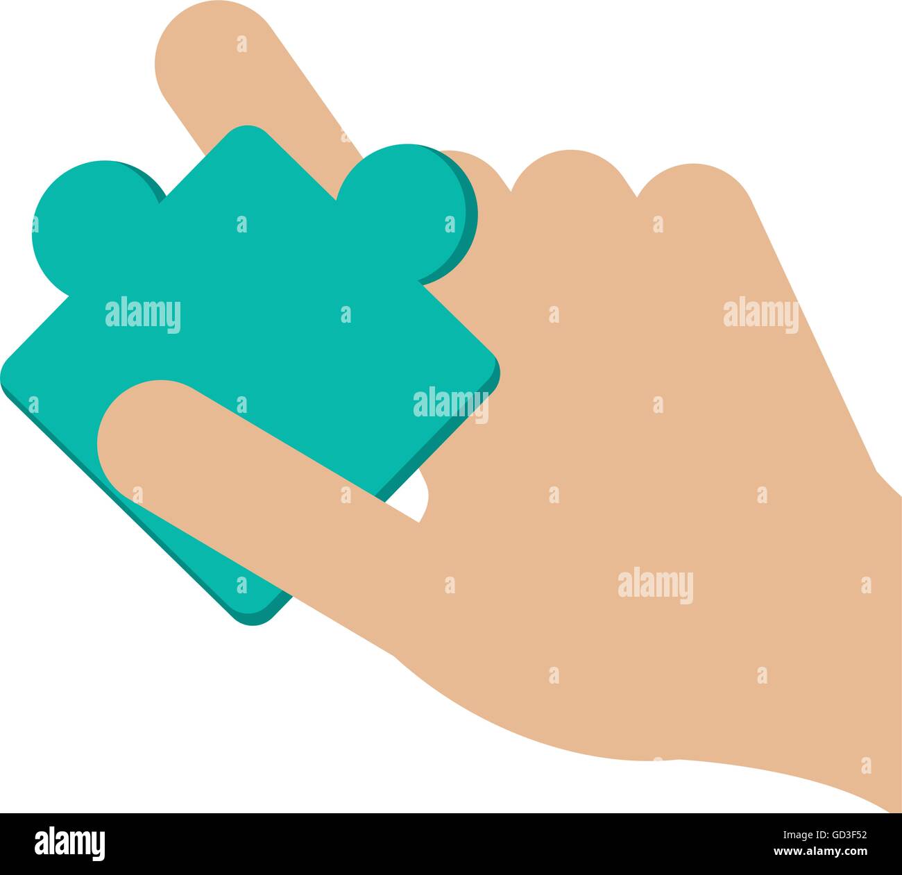 hand holding puzzle piece icon Stock Vector Image & Art - Alamy