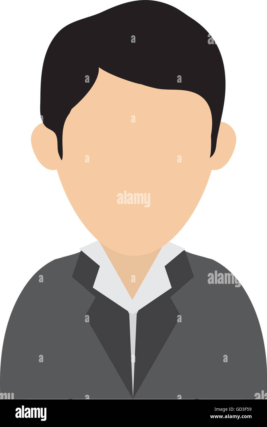 faceless man wearing suit portrait icon Stock Vector Image & Art - Alamy