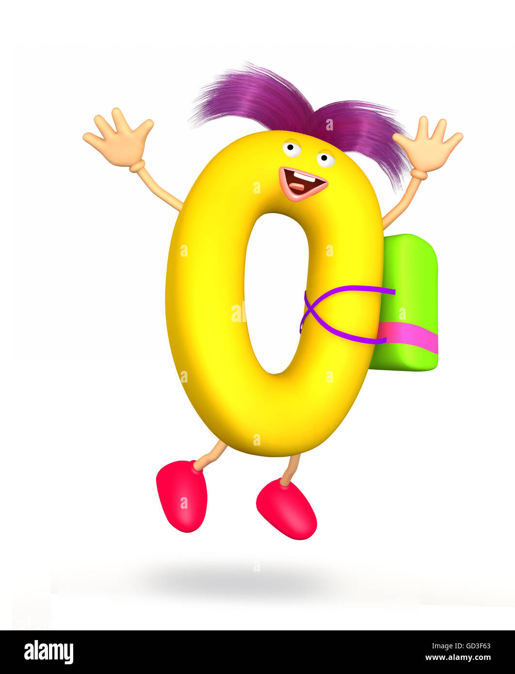 Cartoon character zero digit standing hi-res stock photography and ...