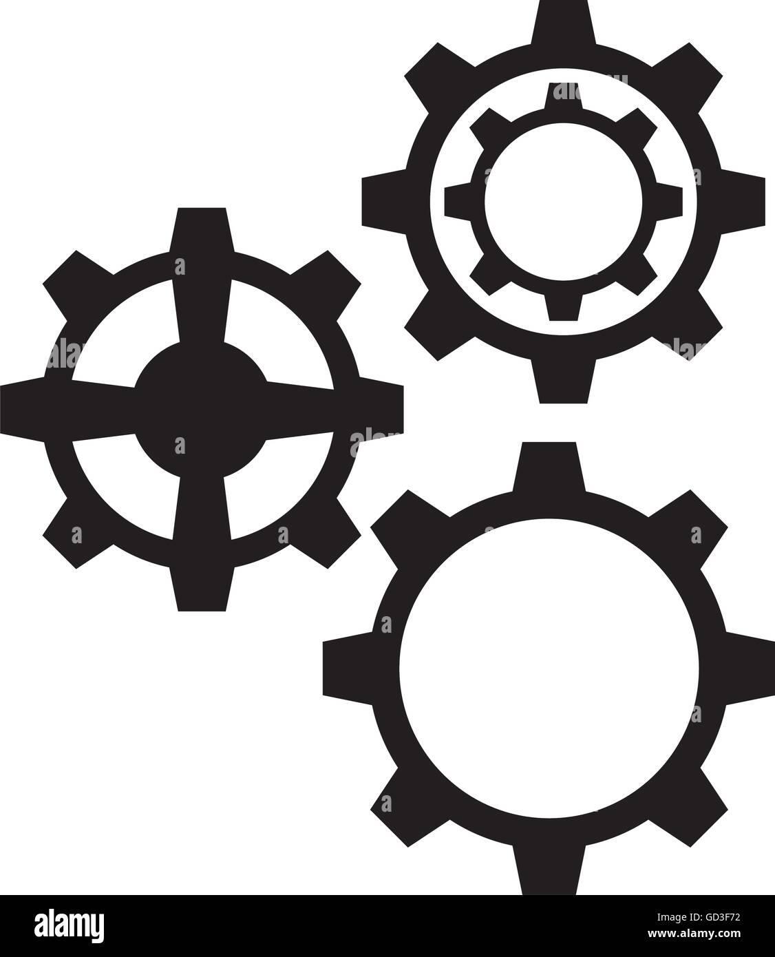 single gear icon Stock Vector Image & Art - Alamy