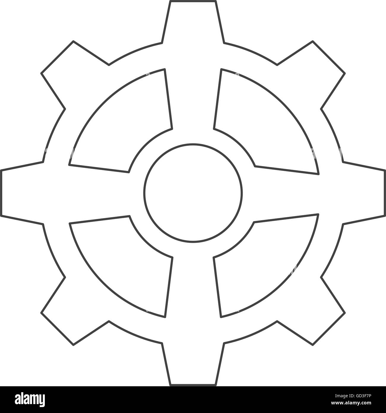 single gear icon Stock Vector Image & Art - Alamy