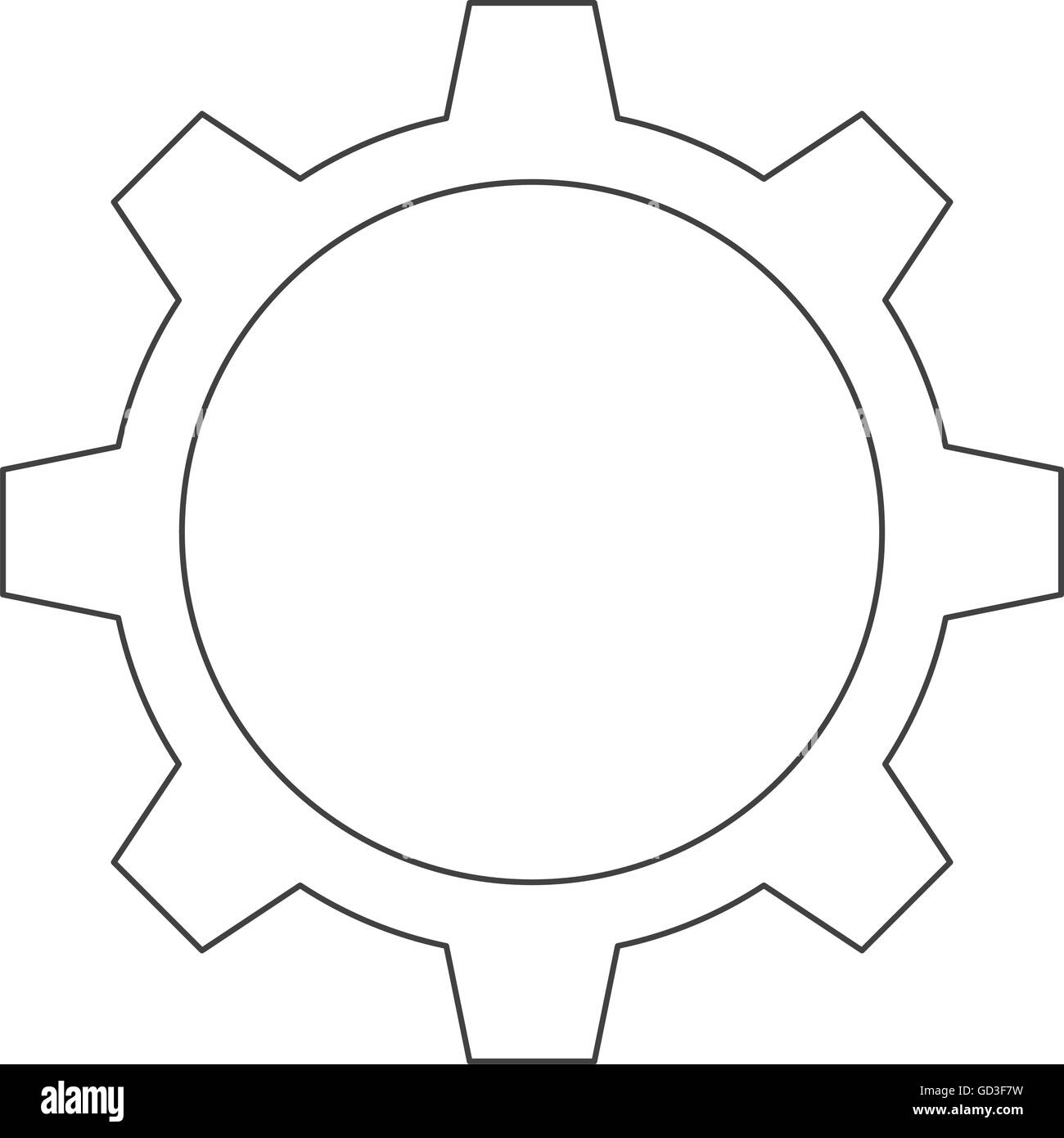 single gear icon Stock Vector Image & Art - Alamy