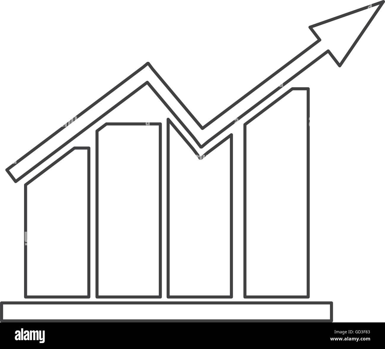 bar graph with arrow icon Stock Vector Image & Art - Alamy