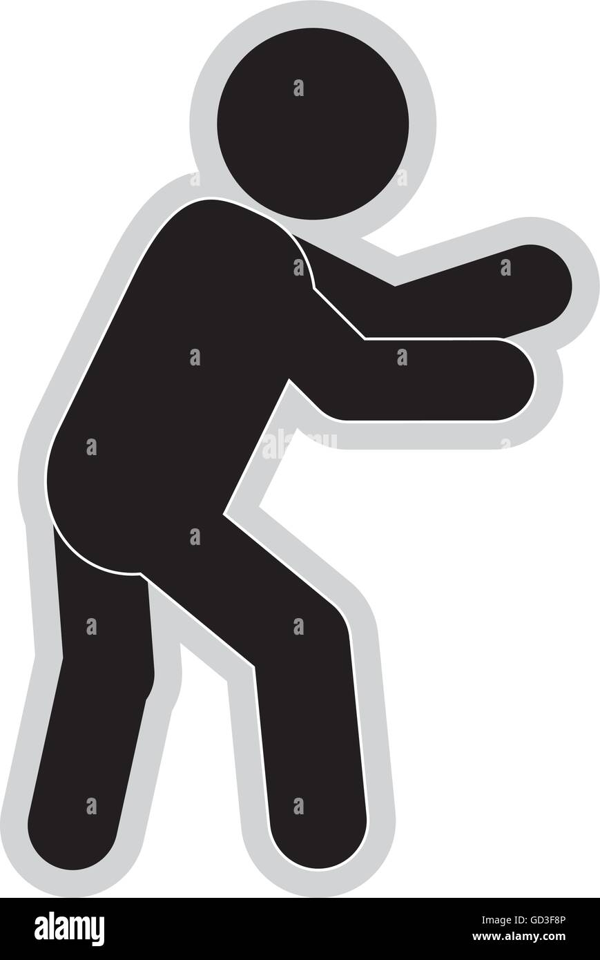 male pictogram moving icon Stock Vector Image & Art - Alamy