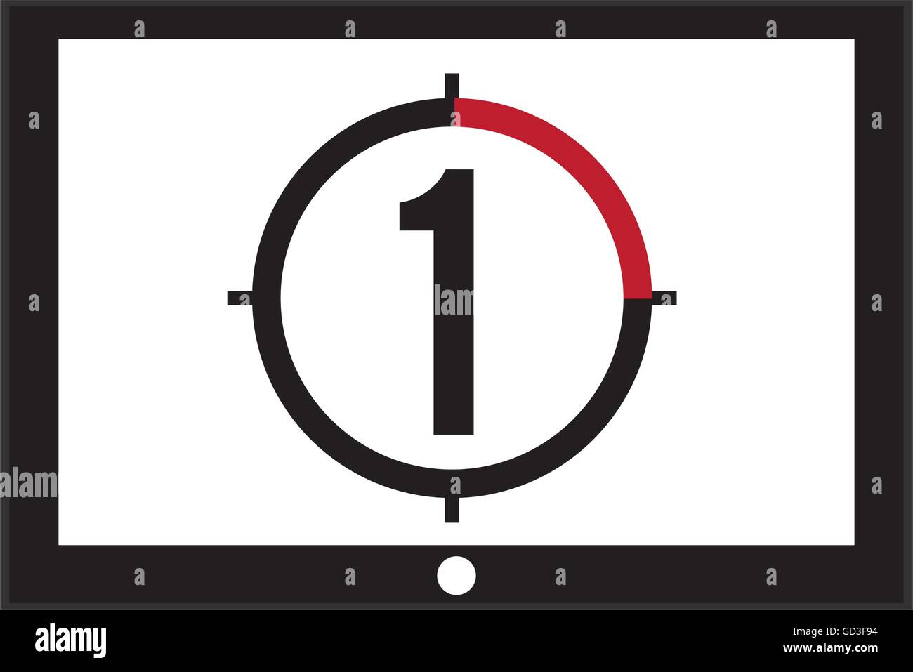 film leader countdown icon Stock Vector Image & Art - Alamy