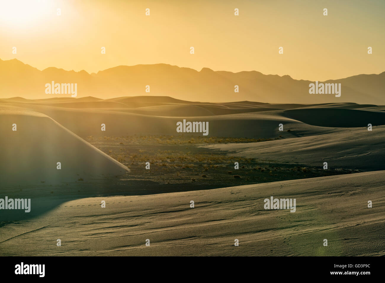 Harsh desert sunset Stock Photo - Alamy