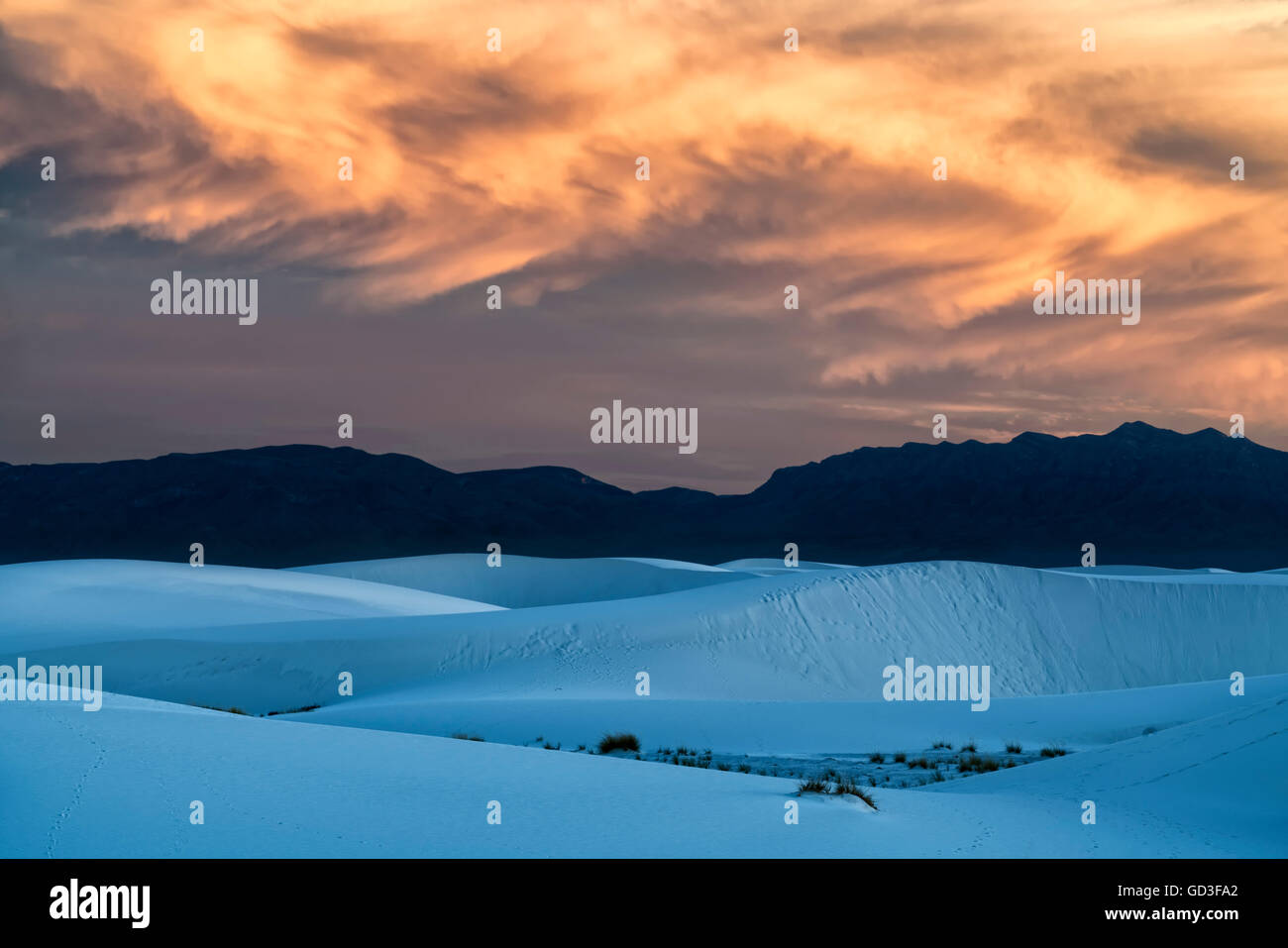 Desert at dusk Stock Photo - Alamy