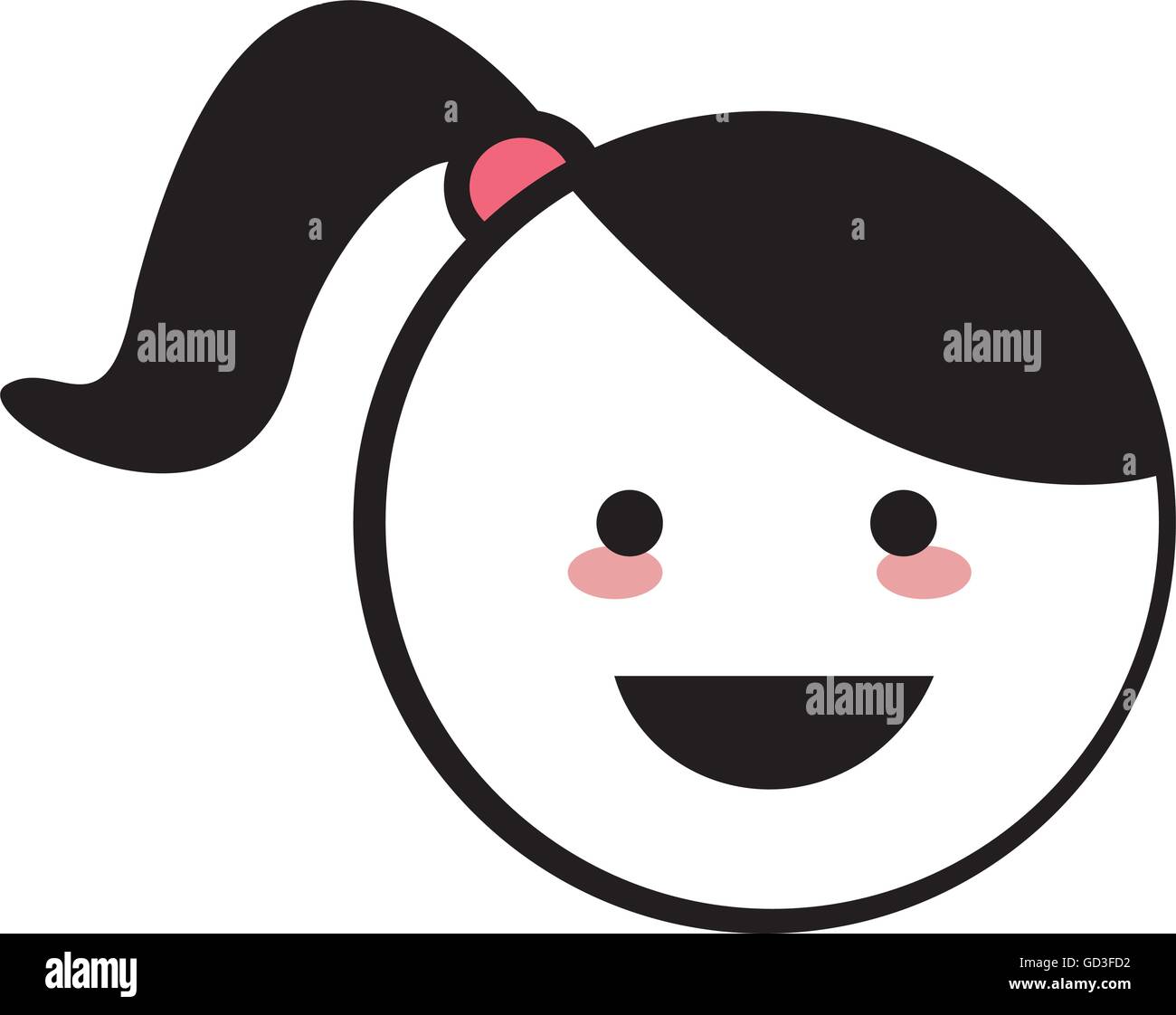 happy girl icon stick figure Stock Vector Image & Art - Alamy