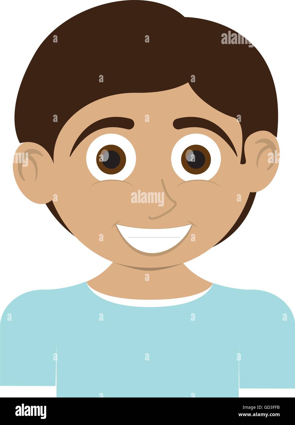 happy boy with tan skin icon Stock Vector Image & Art - Alamy