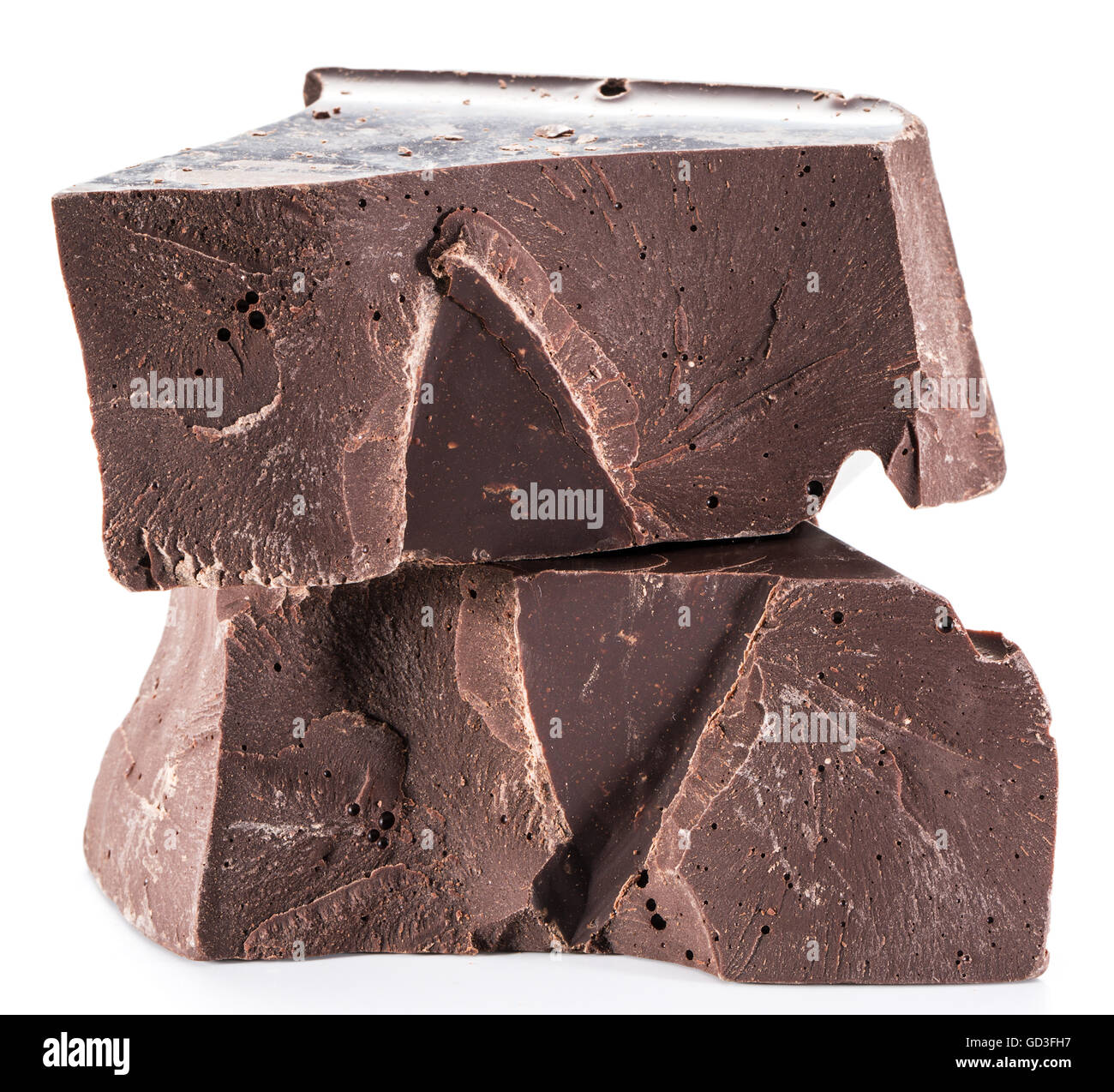 Chocolate block isolated on a white background Stock Photo - Alamy