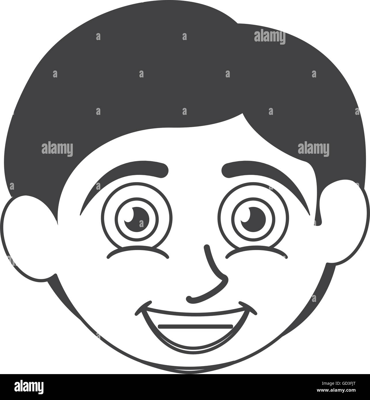 happy boy with tan skin icon Stock Vector Image & Art - Alamy