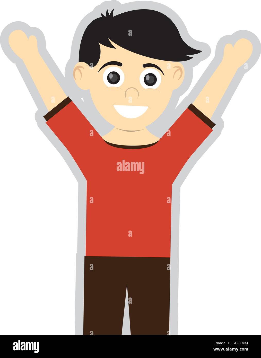 happy boy with tan skin icon Stock Vector Image & Art - Alamy