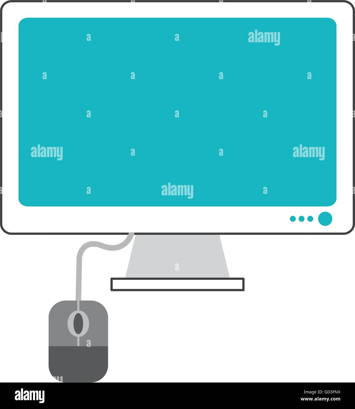 computer monitor and mouse icon Stock Vector Image & Art - Alamy