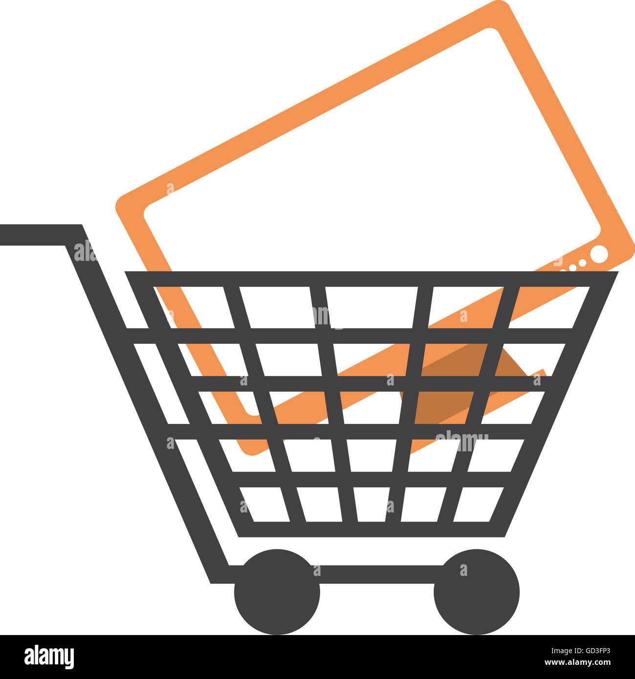 shopping cart with computer monitor icon Stock Vector Image & Art - Alamy