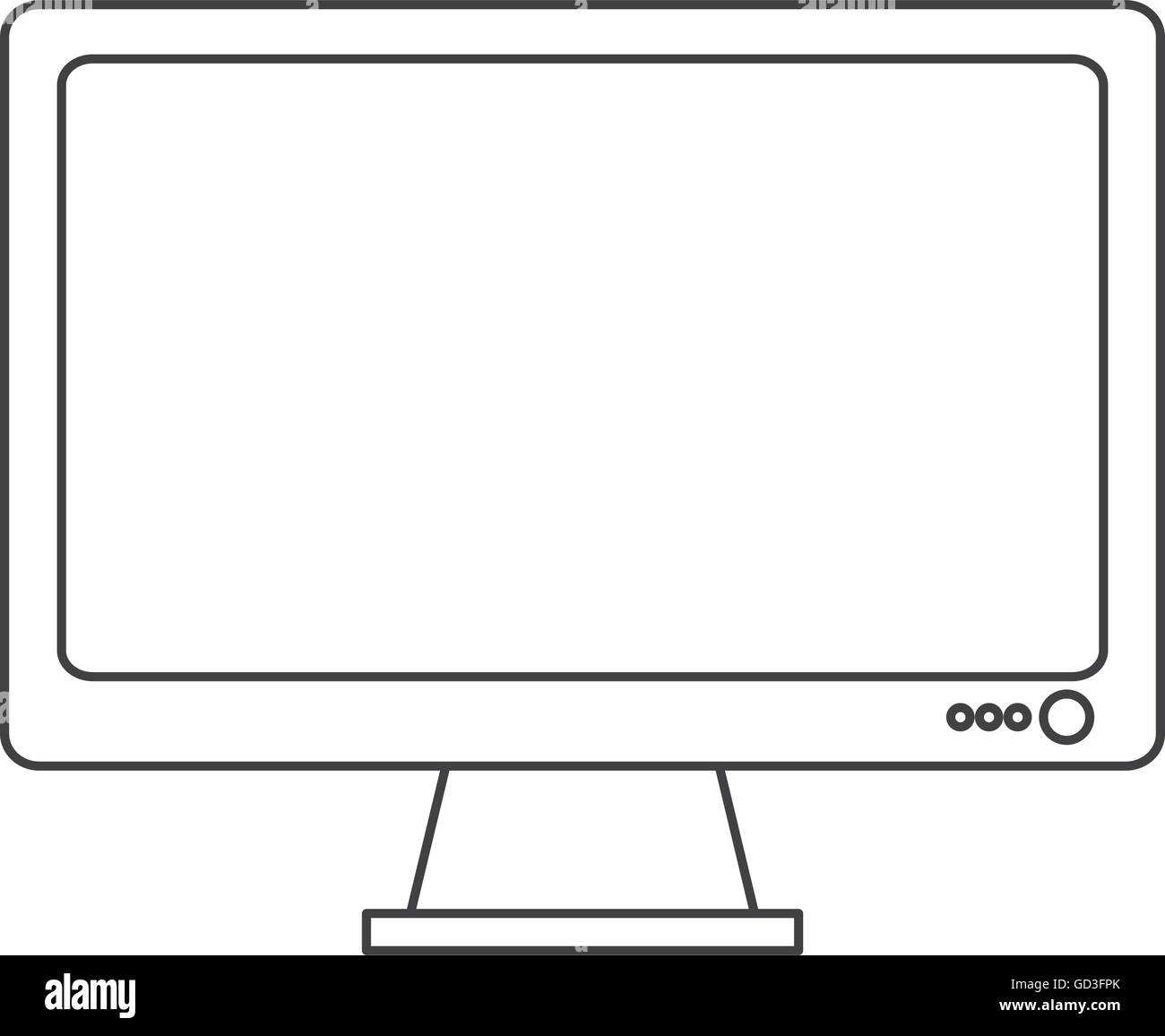 computer monitor icon Stock Vector Image & Art - Alamy