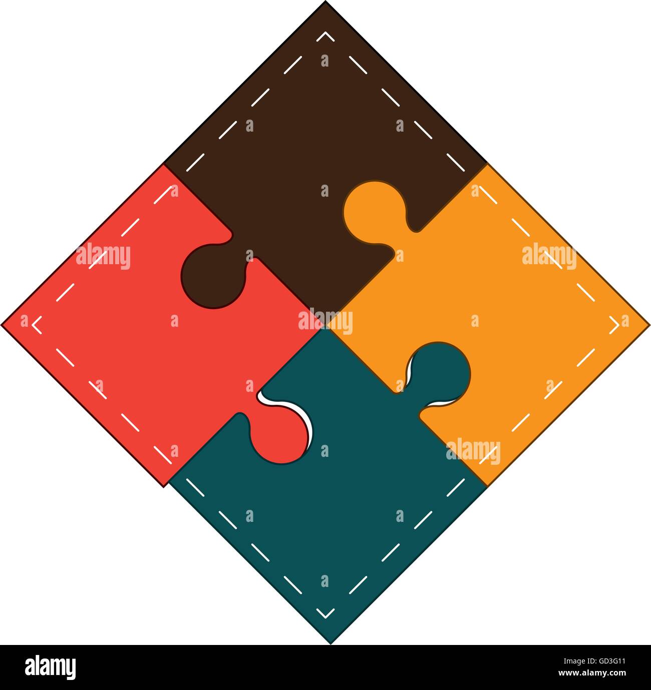 Assemble in pieces Stock Vector Images - Alamy
