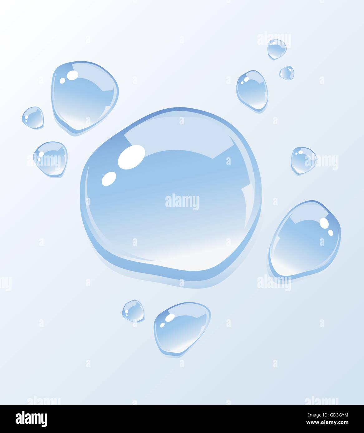 Water drops flowing Stock Vector Images - Alamy