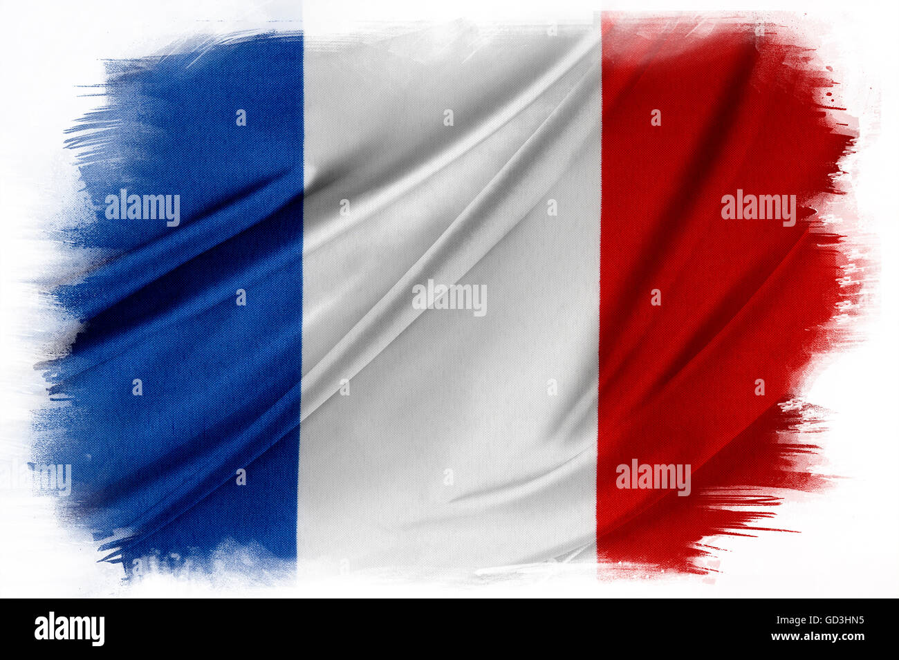 French flag on plain background Stock Photo - Alamy