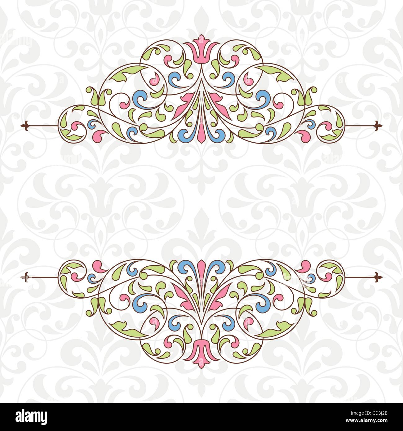Floral pattern for invitation card Stock Vector Image & Art - Alamy