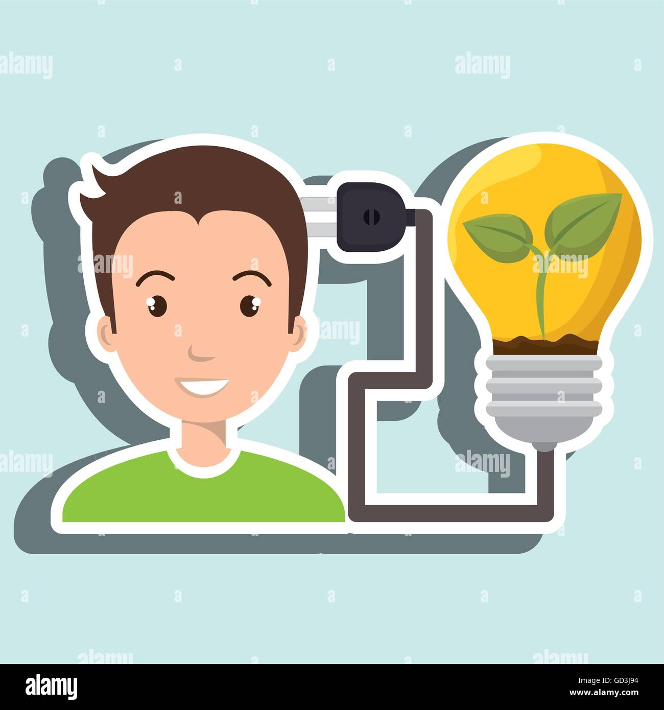 people and electricity isolated icon design Stock Vector Image & Art ...