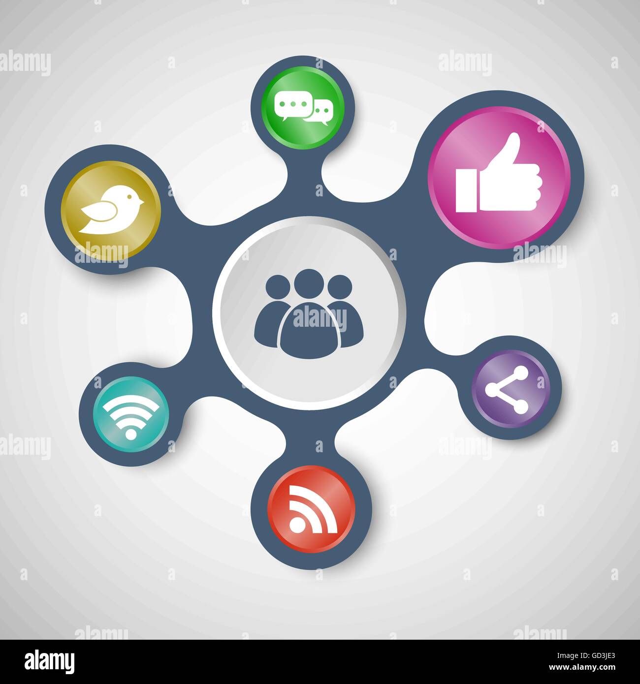 Templates social media elements Stock Vector Images - Alamy