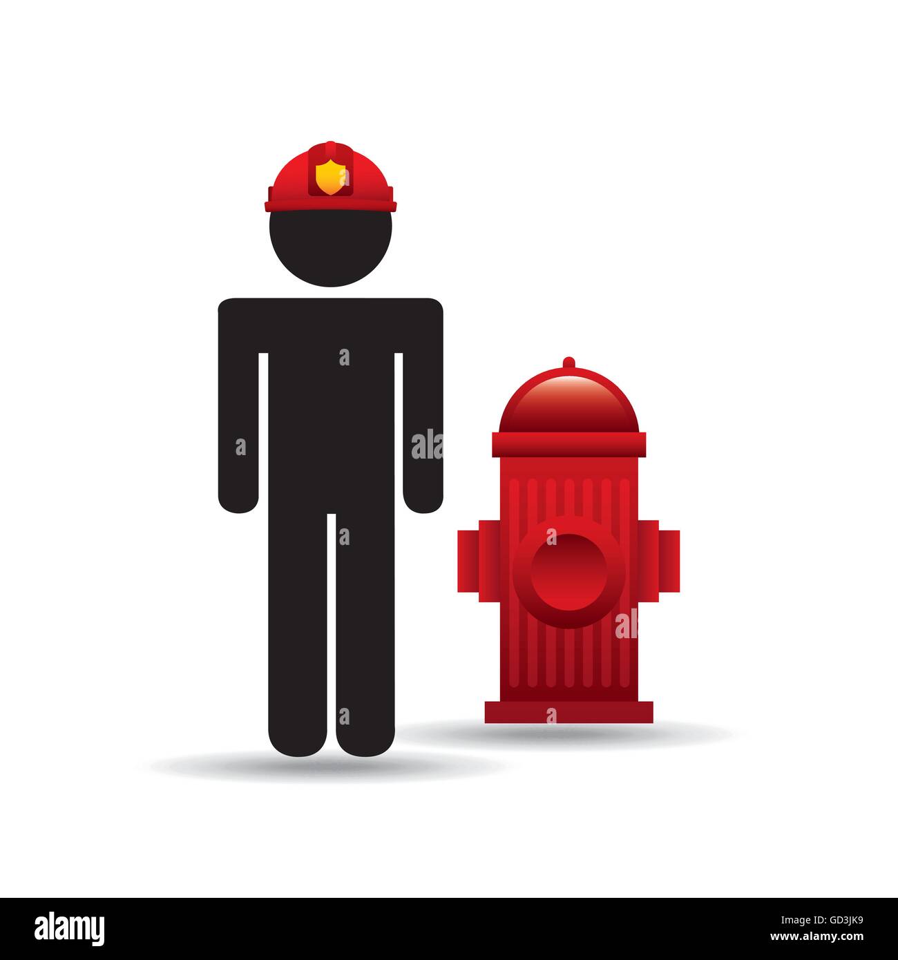 firefighter job icon Stock Vector Image & Art - Alamy