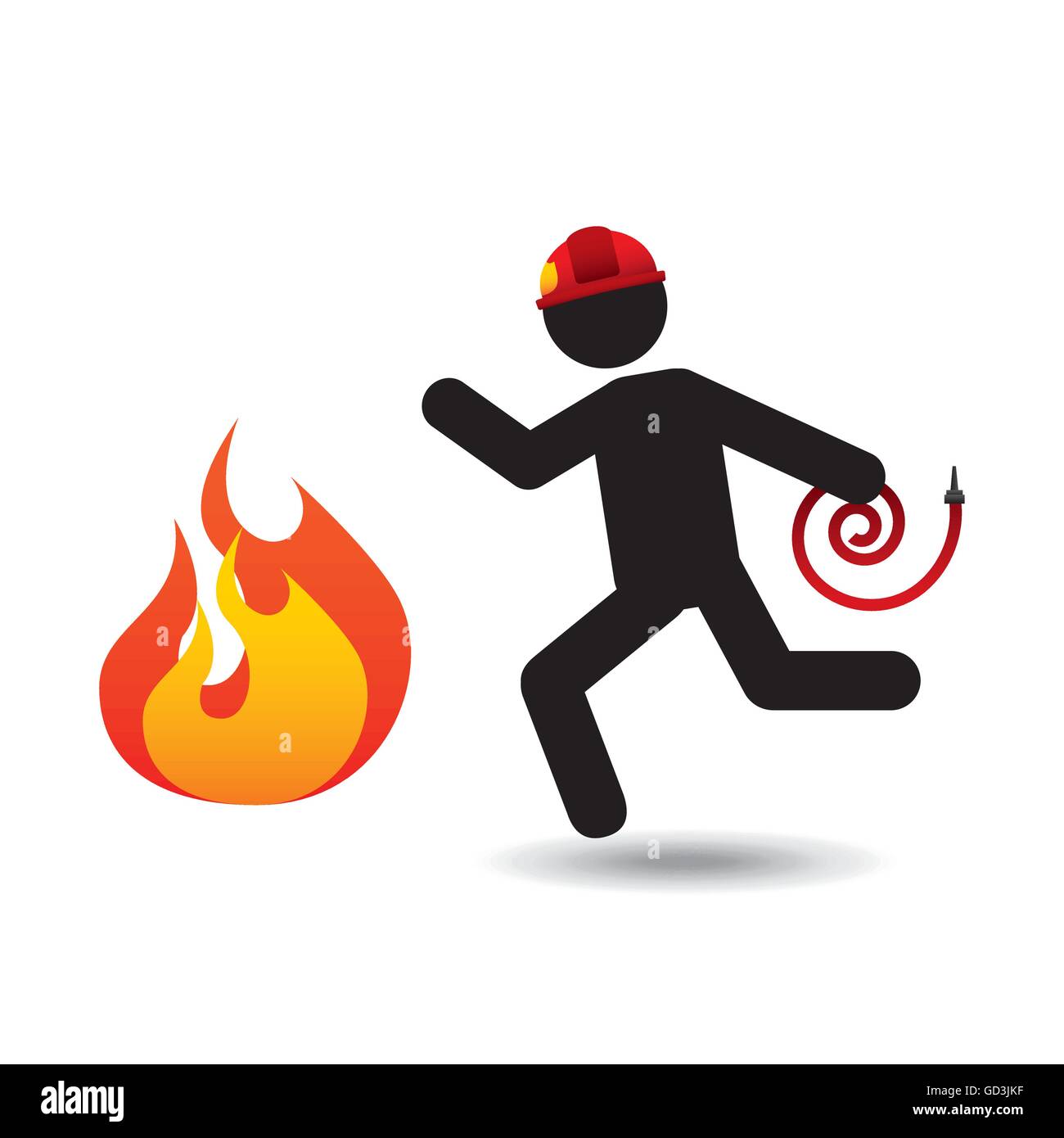 firefighter job icon Stock Vector Image & Art - Alamy