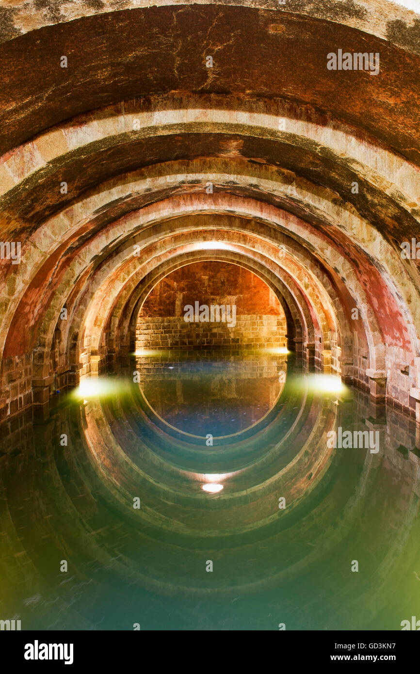 Marvao castle, Ancient water cistern, Alentejo, Portugal Stock Photo ...