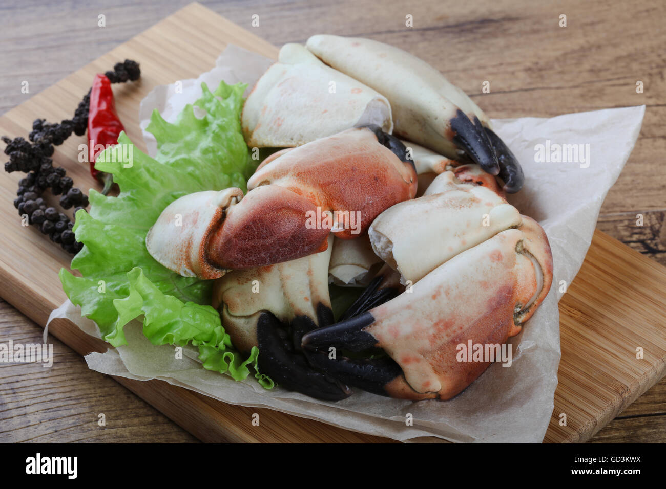 Fresh seafood - Crad claws with delicacy meat Stock Photo - Alamy